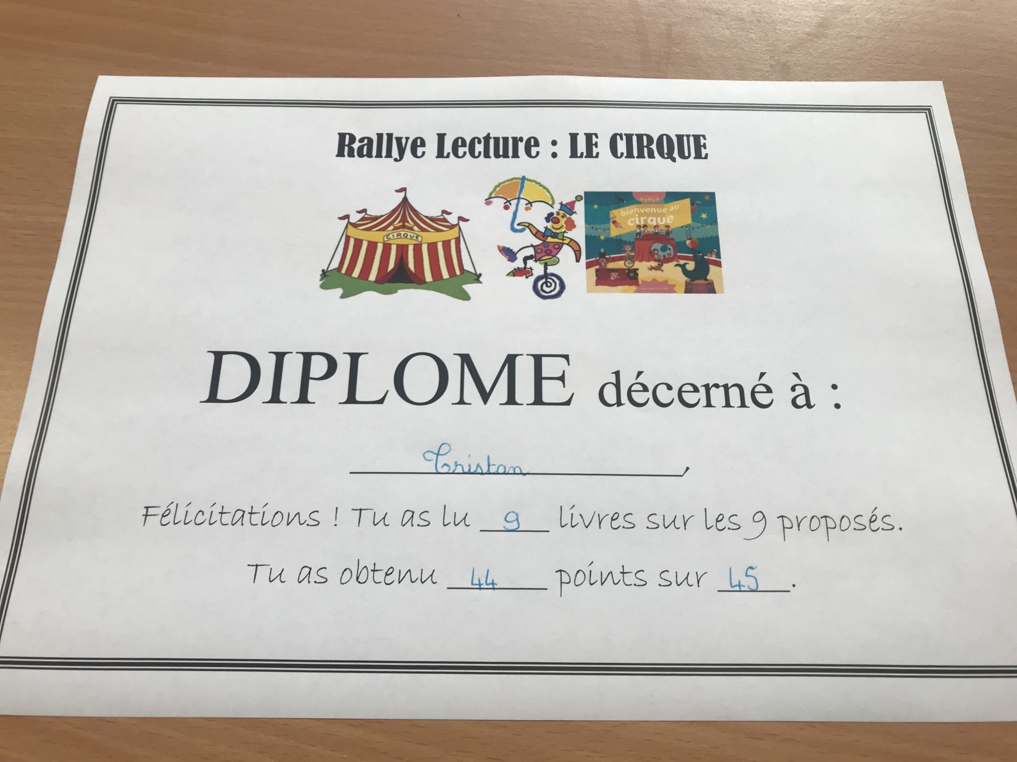 Rallye lecture CE1 sur le CIRQUE - Ecole Sainte Marie de l'Immaculée ...